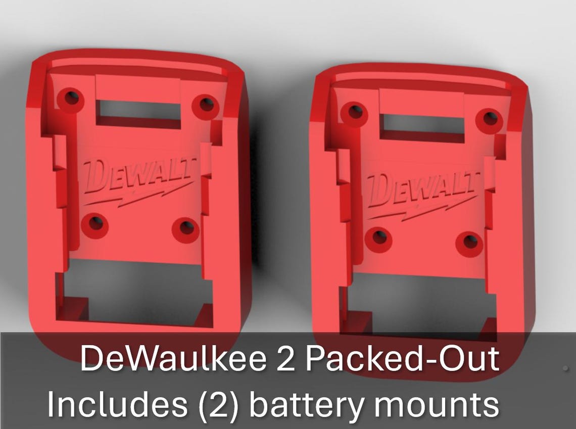 Dewaulkee Battery Mount [2-pack Dewalt Battery Holder] - Etsy