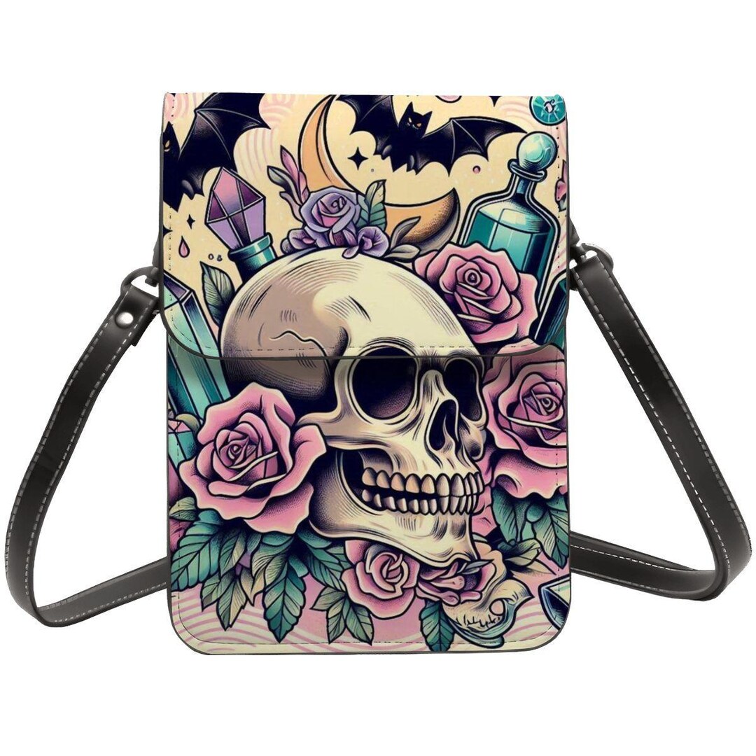 Tattoo Style Gothic Leather Crossbody Purse - Etsy