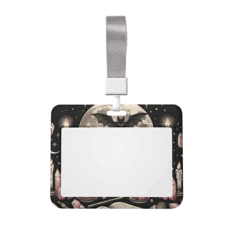 Vintage Witchcore Gothic ID Badge Holder With Lanyard (horizontal ...