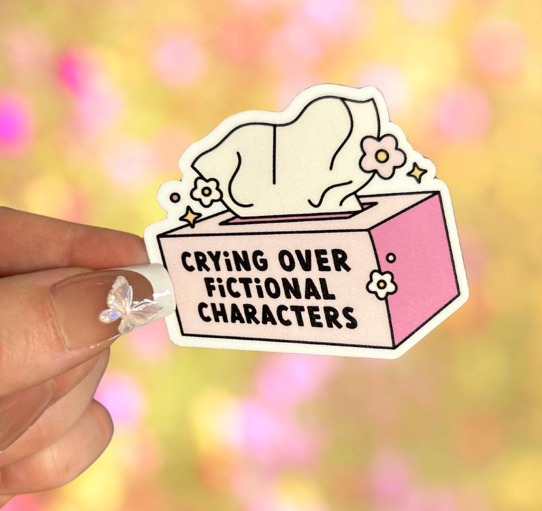 Crying Over Characters Vinyl Sticker - Etsy