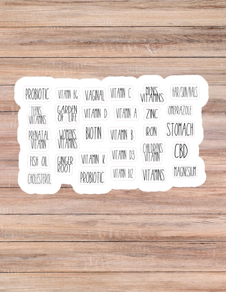 Vitamins Medicine Pocket Pharmacy Labels - Etsy