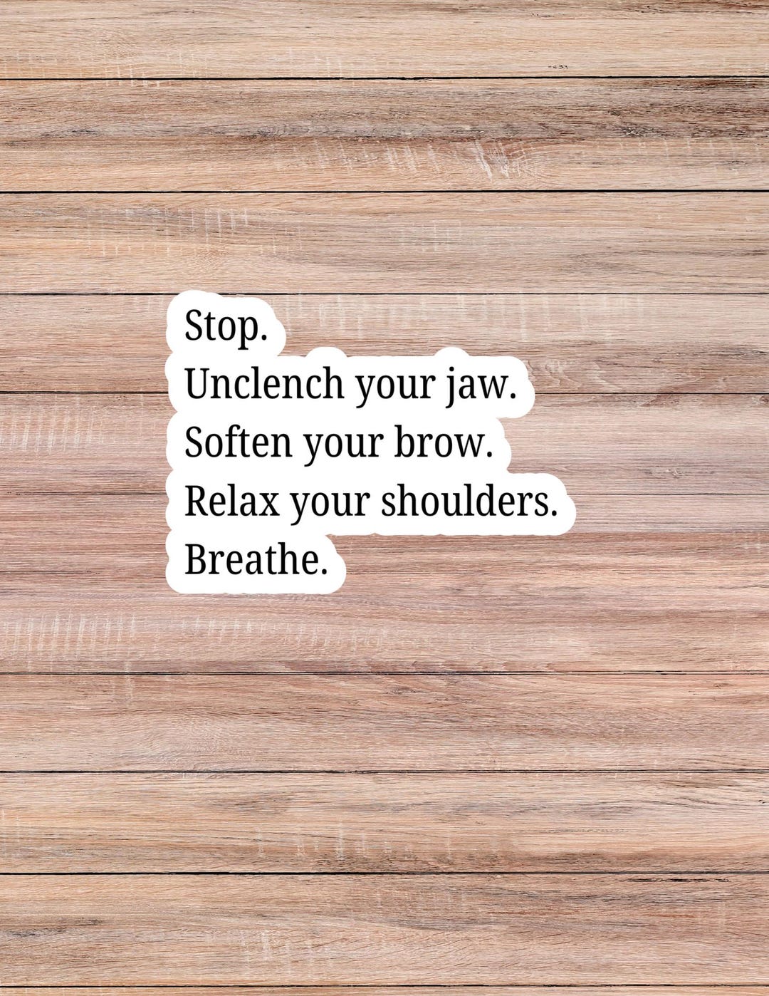 Unclench Your Jaw Sticker - Etsy