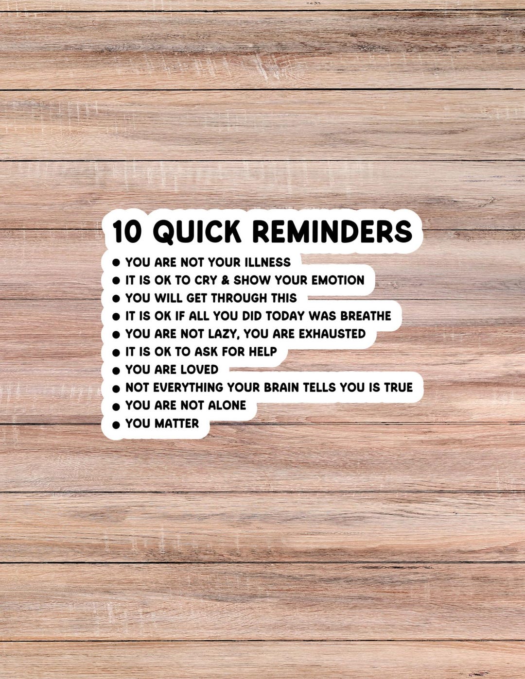 10 Quick Reminders Sticker - Etsy