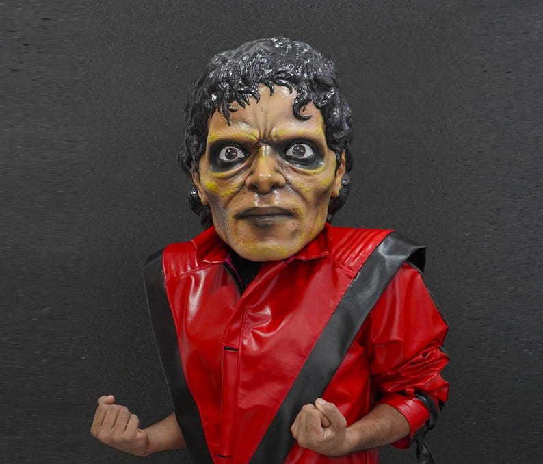 Michael Jackson Head Prop (thriller) - Handmade Fiberglass Cabezon - Etsy