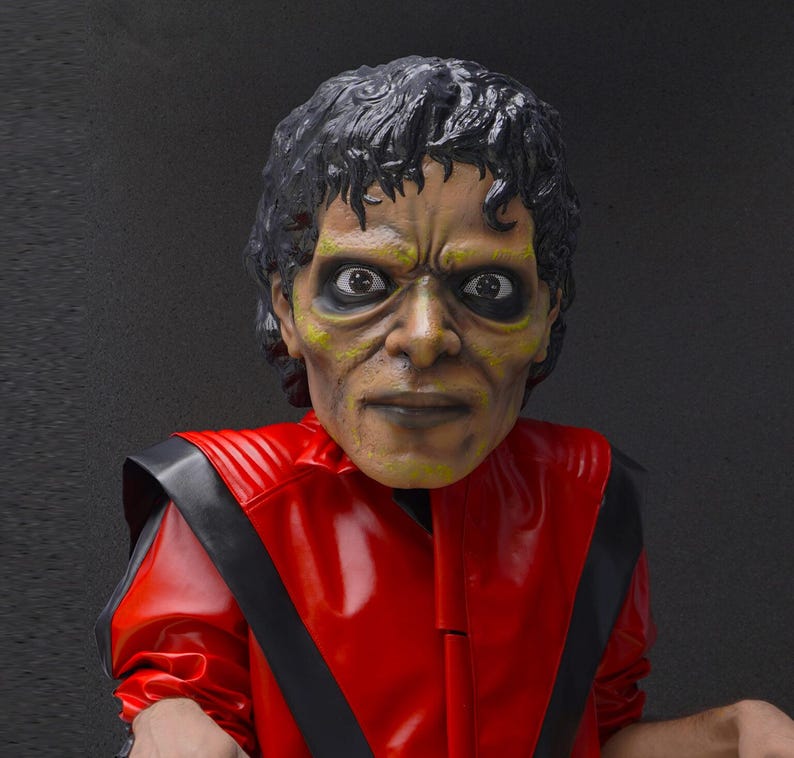 Michael Jackson Head Prop (thriller) - Handmade Fiberglass Cabezon - Etsy
