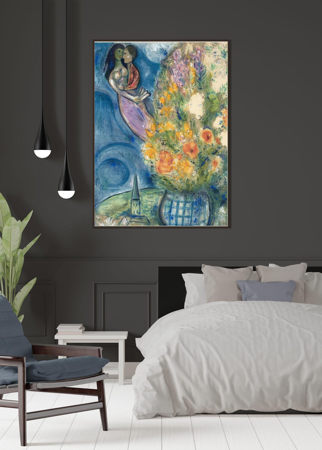 Les Coquelicots-marc Chagall,home Office Decor,housewarming Gift ...
