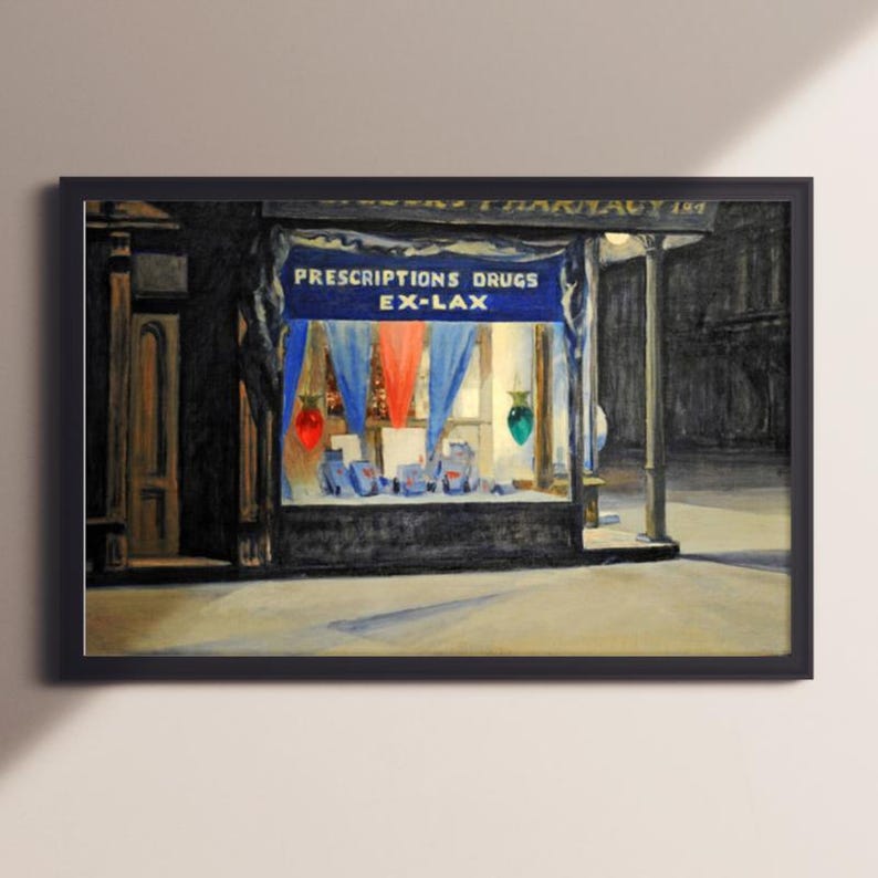 Edward Hopper Drug Store 1927 – American Realism Art Print, Vintage ...