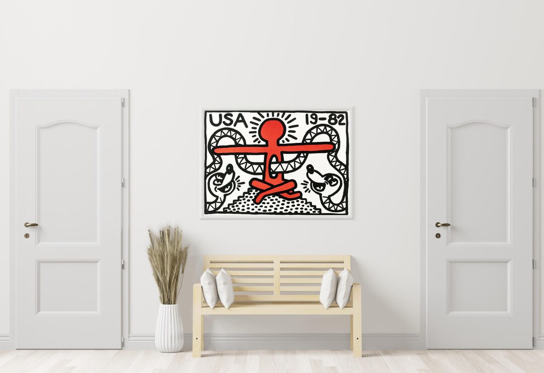 USA 19-82 by Keith Haring, Home Office Decor,housewarming Gift ...