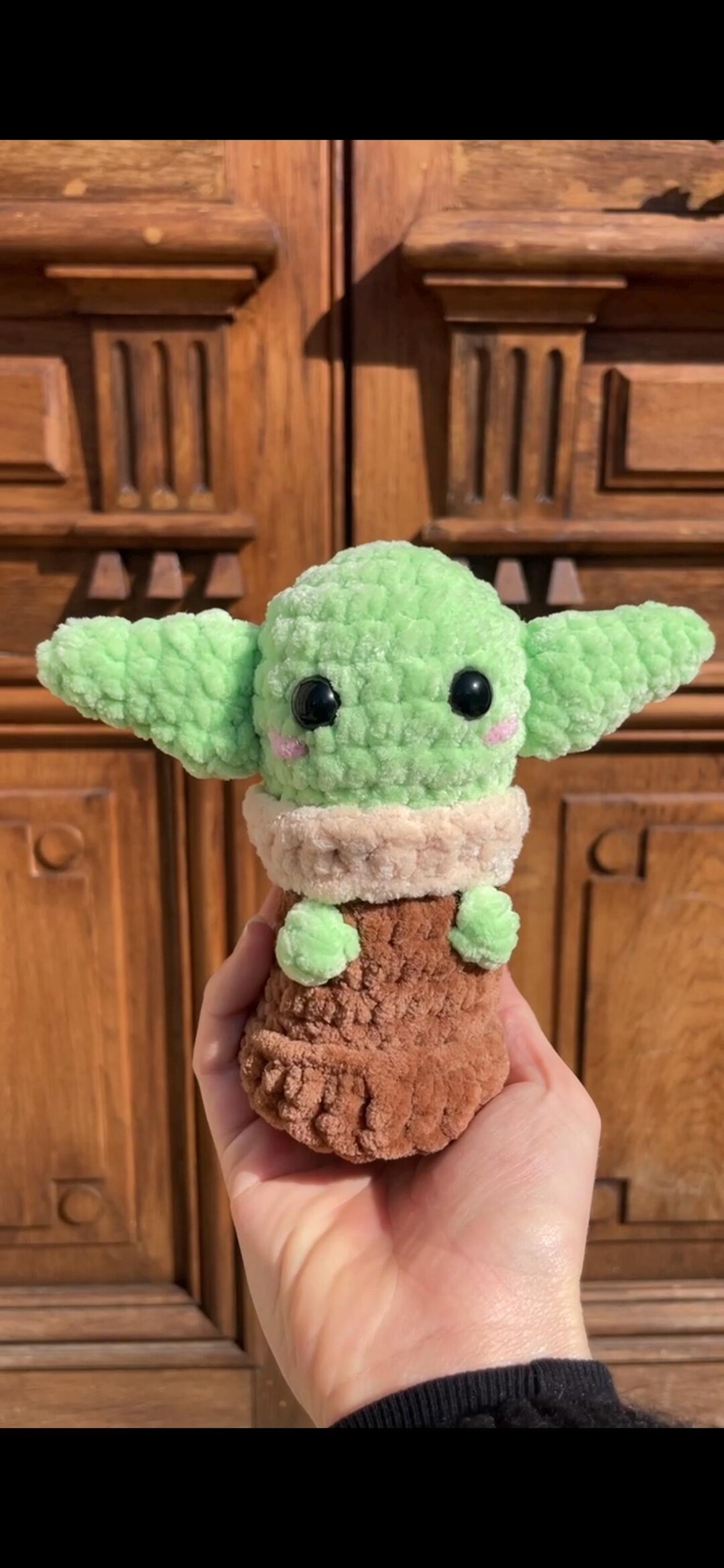 Crochet Grogu Plush, Amigurumi Baby Yoda, Handmade Baby Yoda Plush ...