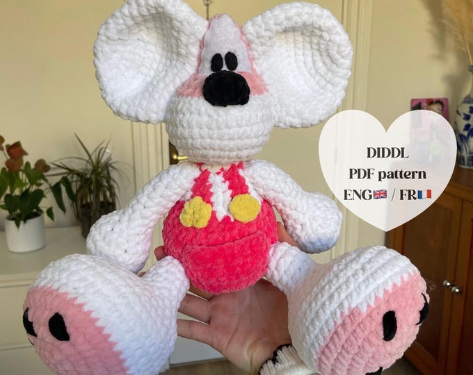 Vintage 1990 Diddl Mouse Plushies - Stuffed Animals - German Cartoon ...
