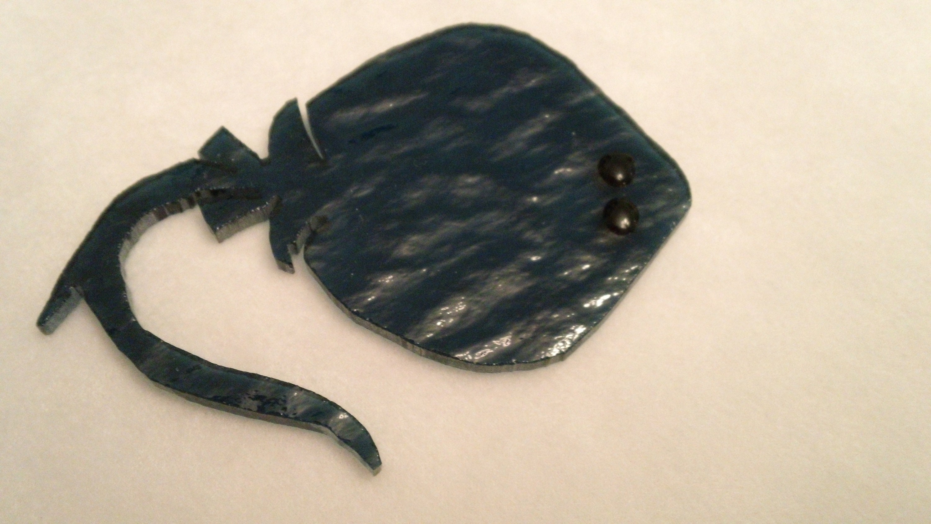 Fused Glass, Stingray, Tropical Fish, Blue Green Stingray - Etsy