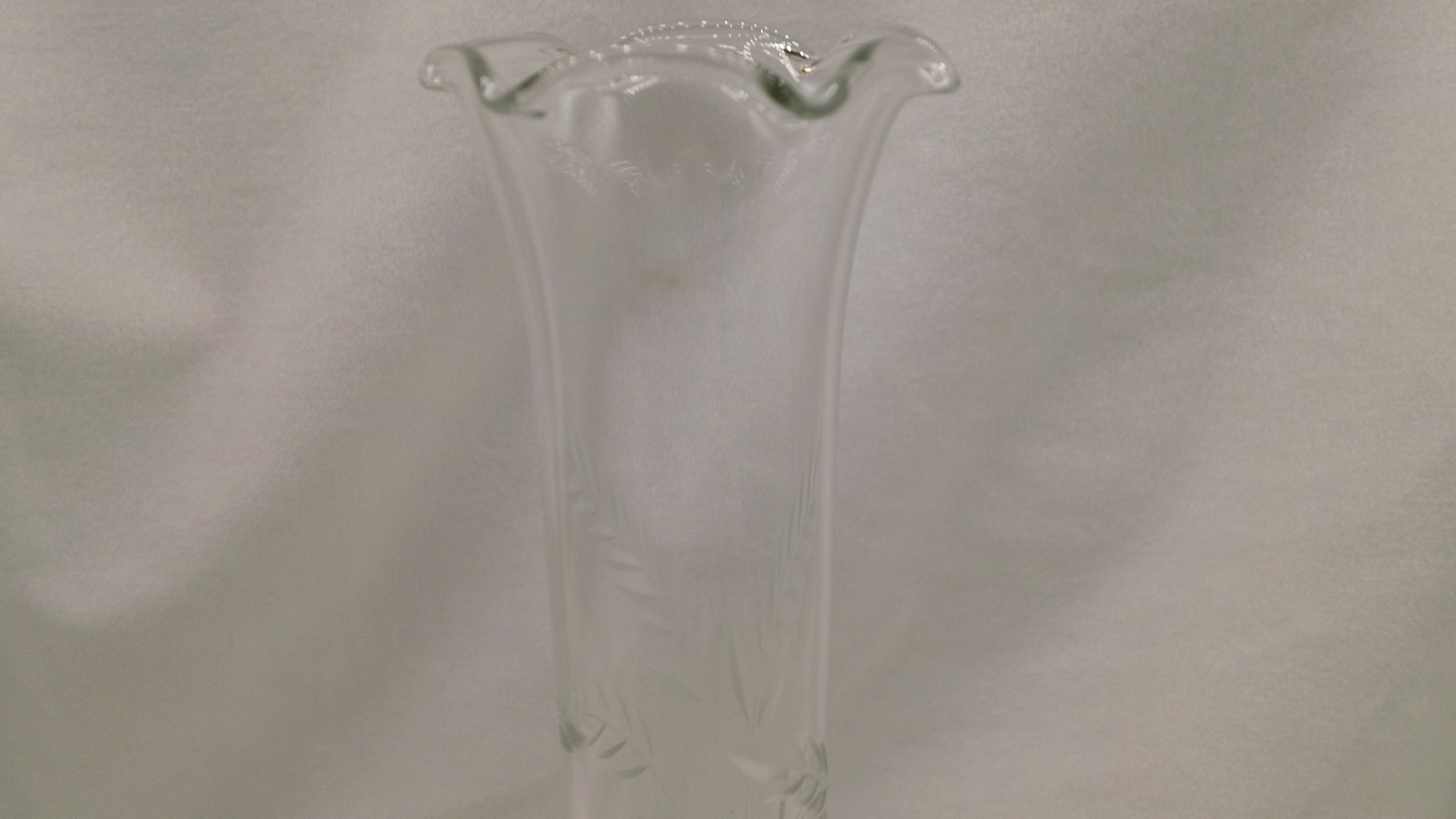 Vase, Bud Vase, Etched Glass, Wheat Pattern Etched Glass Vase, Crystal ...