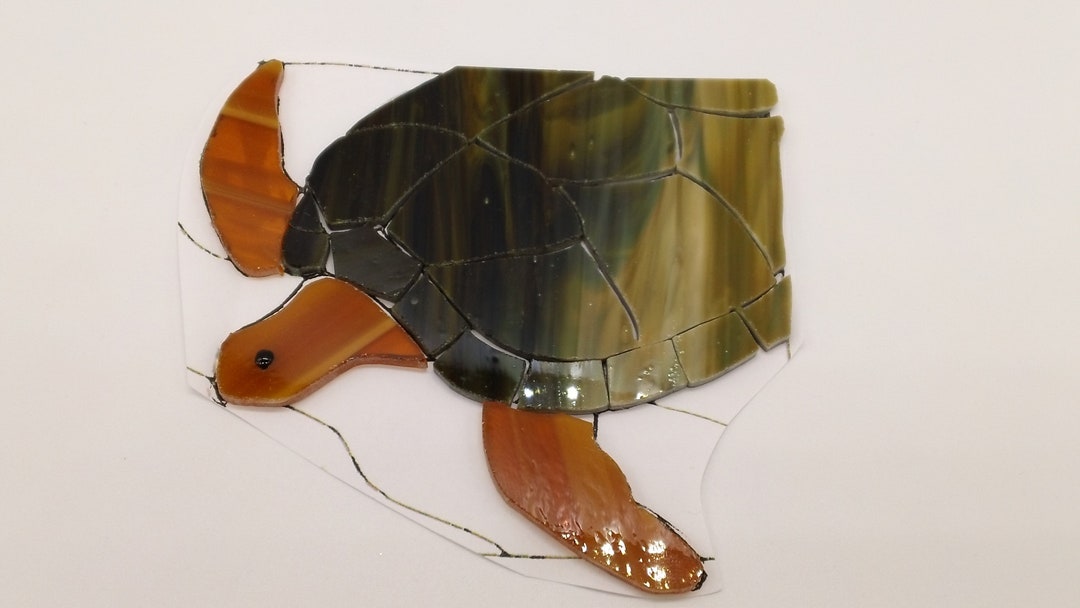 Mosaic Tile, Turtle Tile, Mosaic Turtle, Stained Glass Tile, Mosaic ...