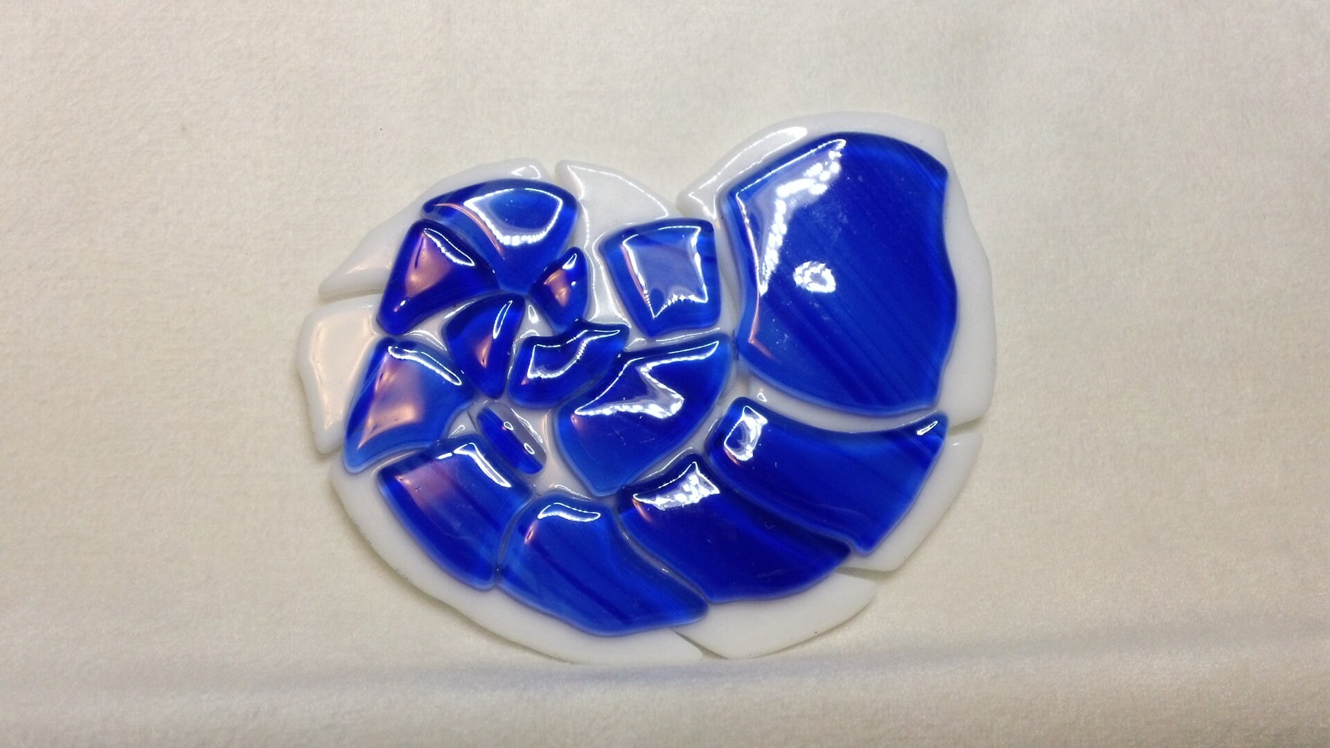 Shell, Blue Shell, Glass Shell, Mosaic Supplies - Etsy