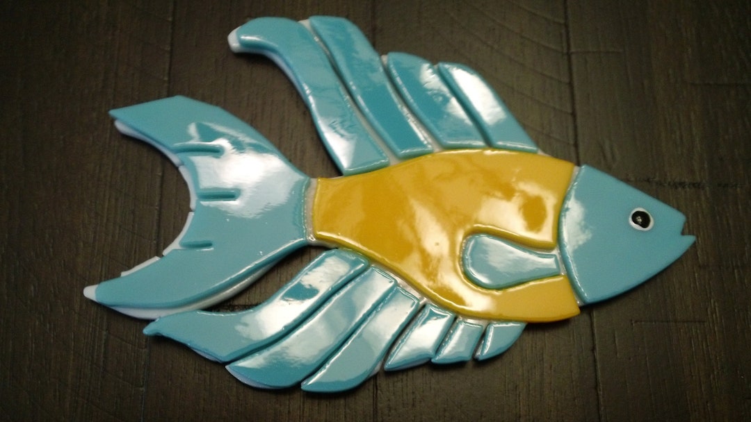 Mosaic Tile, Mosaic Fish Tile, Mosaic Fish, Glass Fish, Stained Glass ...