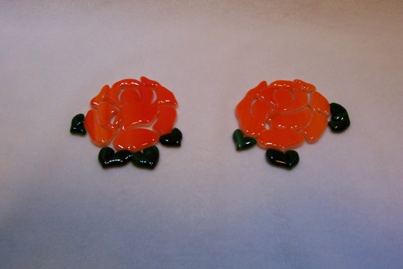 Roses Orange Roses Stained Glass Roses | Etsy