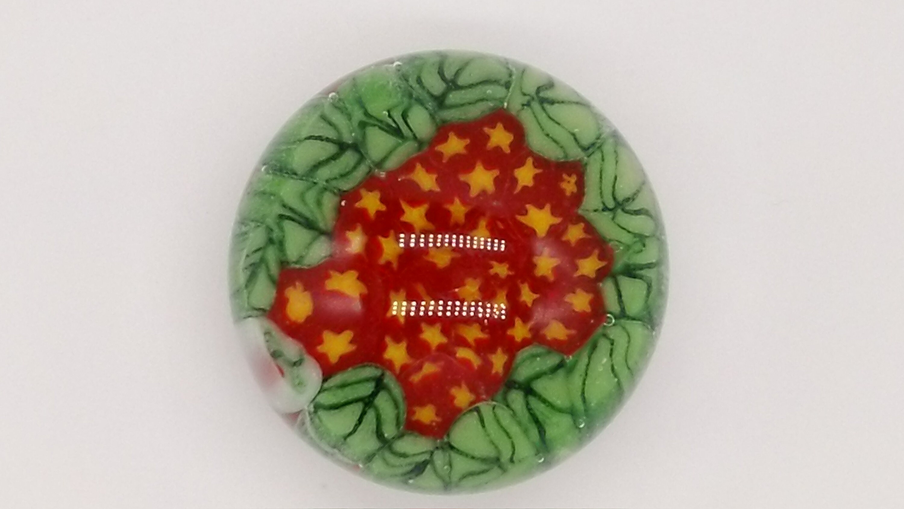 Paperweight, Millefiori Paperweight, Red Millefiori, Flower Paperweight ...