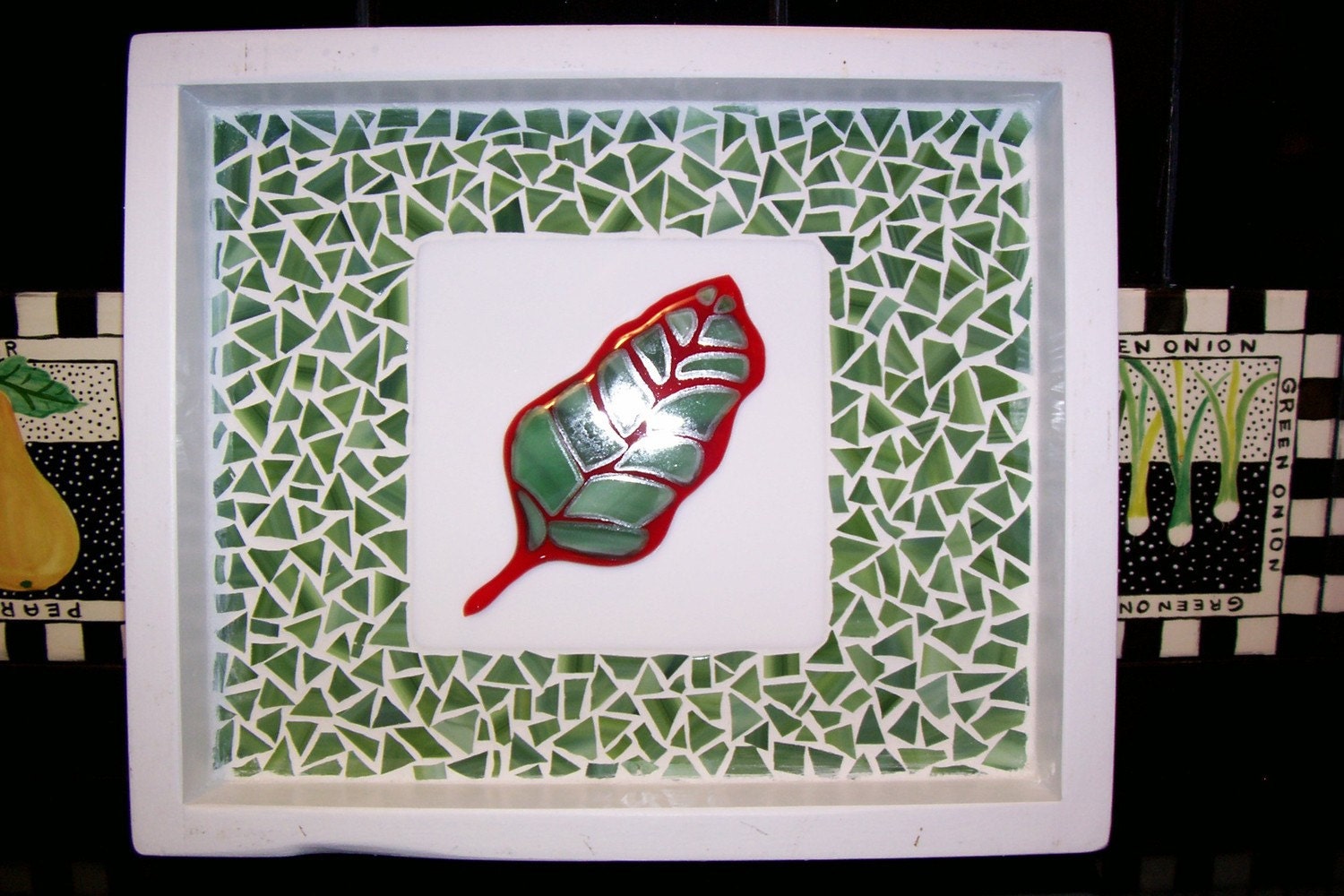 Mosaic Leaf Plaque Mosaic Leaf Tile Leaf Handmade - Etsy