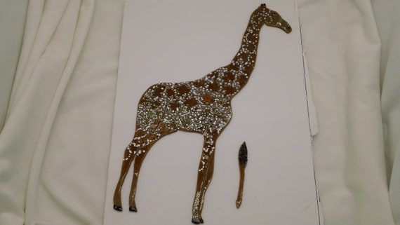 Mosaic Tile Giraffe Stained Glass Giraffe | Etsy