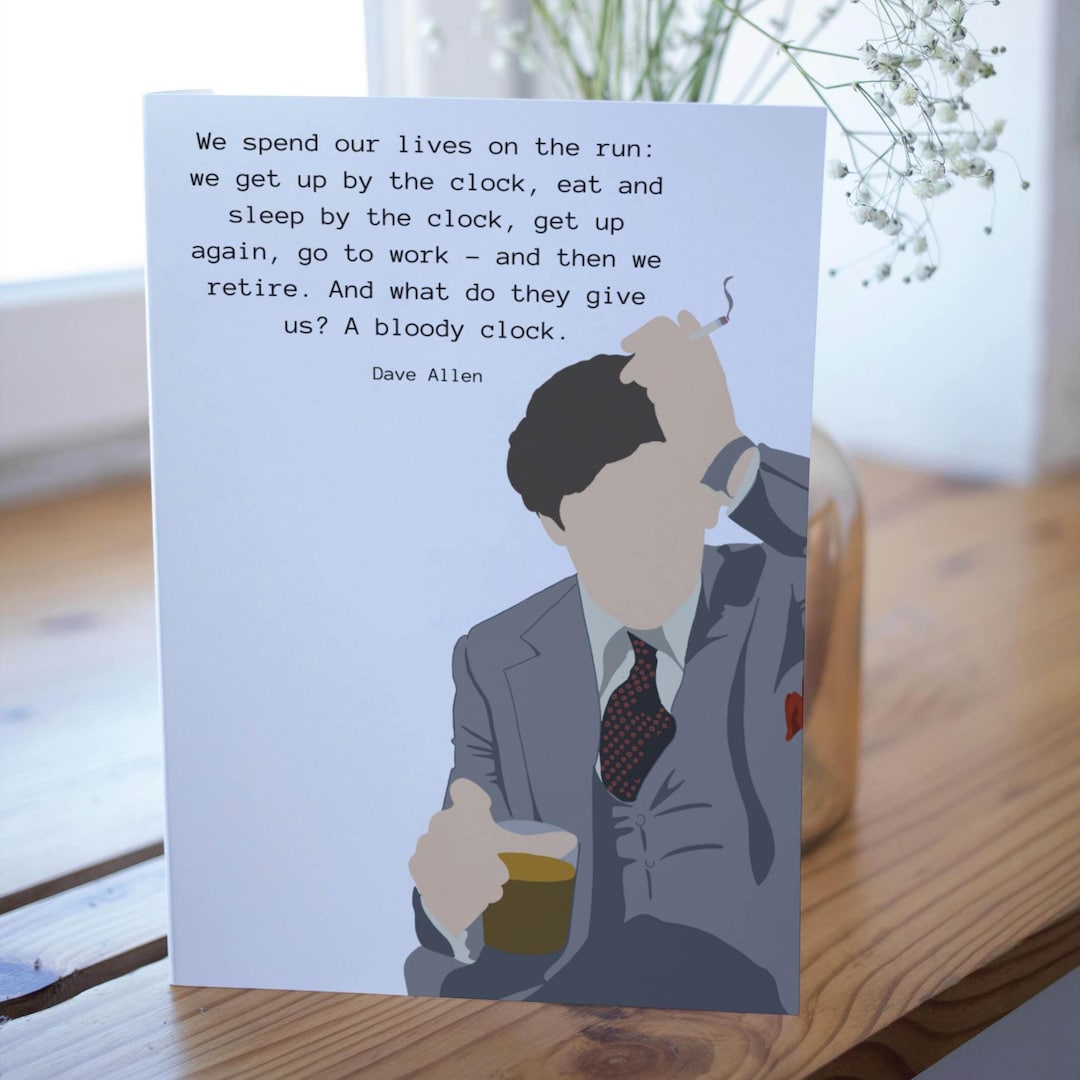 Funny Dave Allen Birthday Card – Retro Irish Comedian Design - Etsy