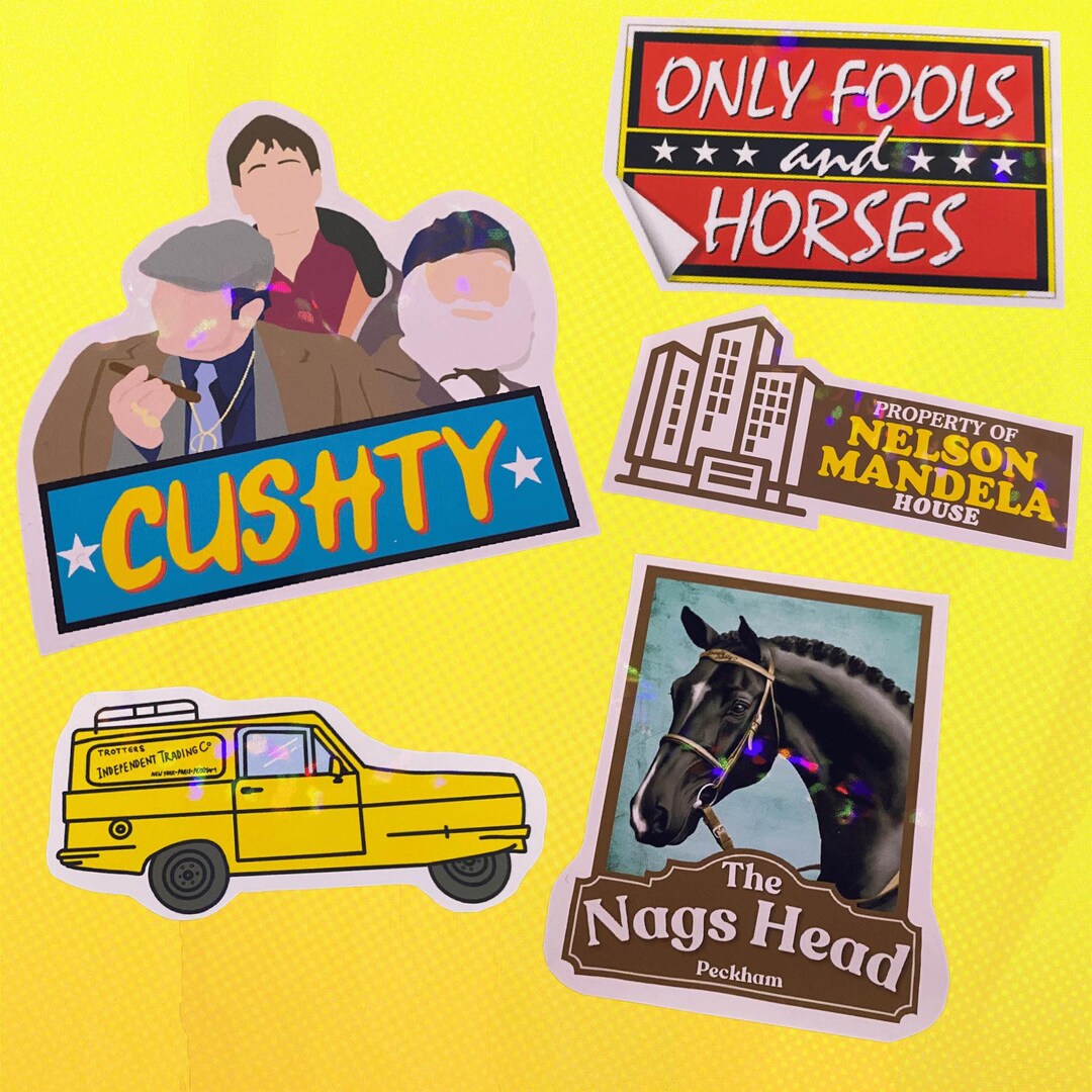Only Fools and Horses 5 Sticker Pack Classic BBC Vintage Comedy Del Boy ...
