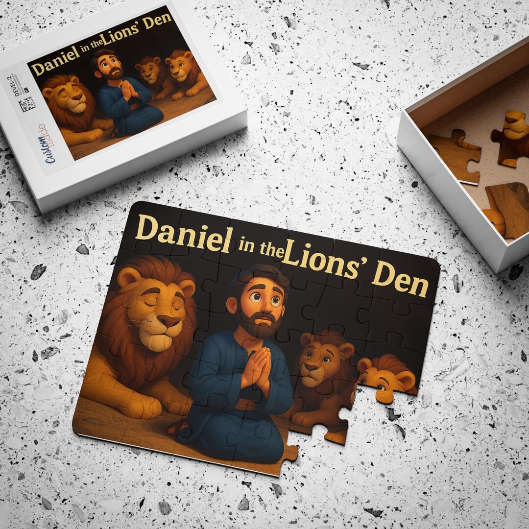 Kids Puzzle: Bible Story Educational Play Daniel in the Lions Den - Etsy