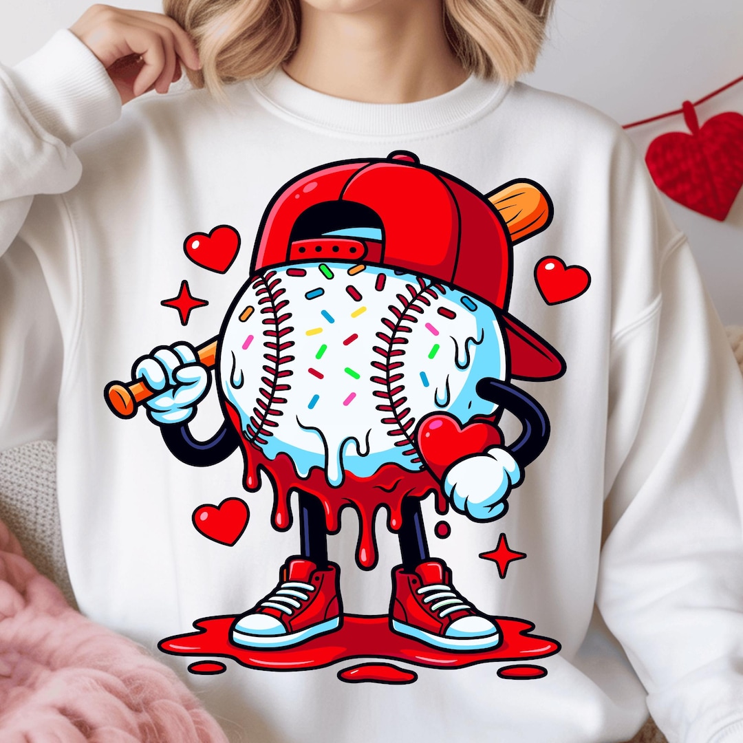 Baseball Drip Valentine Bundle PNG | Cool Sports Valentine Design for ...
