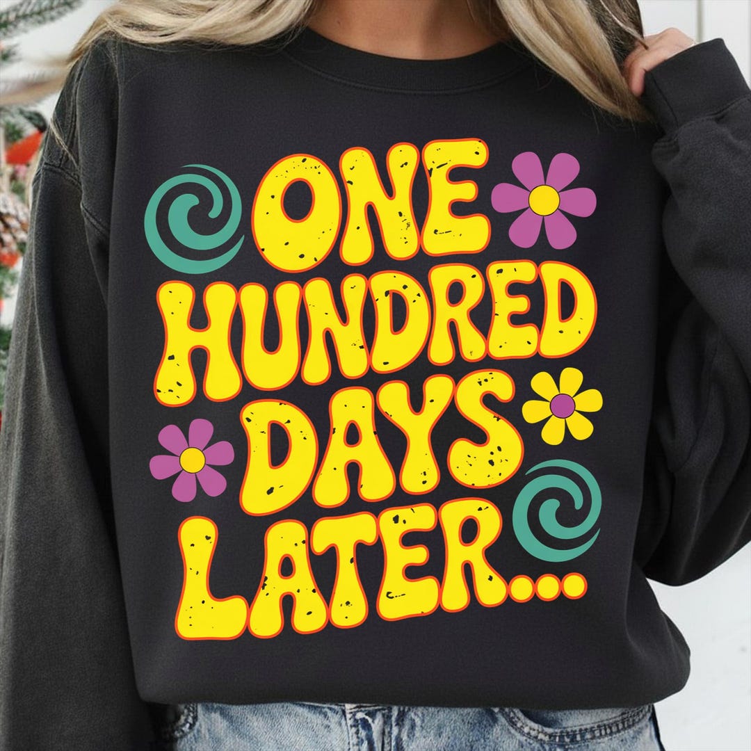 One Hundred Days Later PNG | 100 Days of School Shirt Design | Funny ...