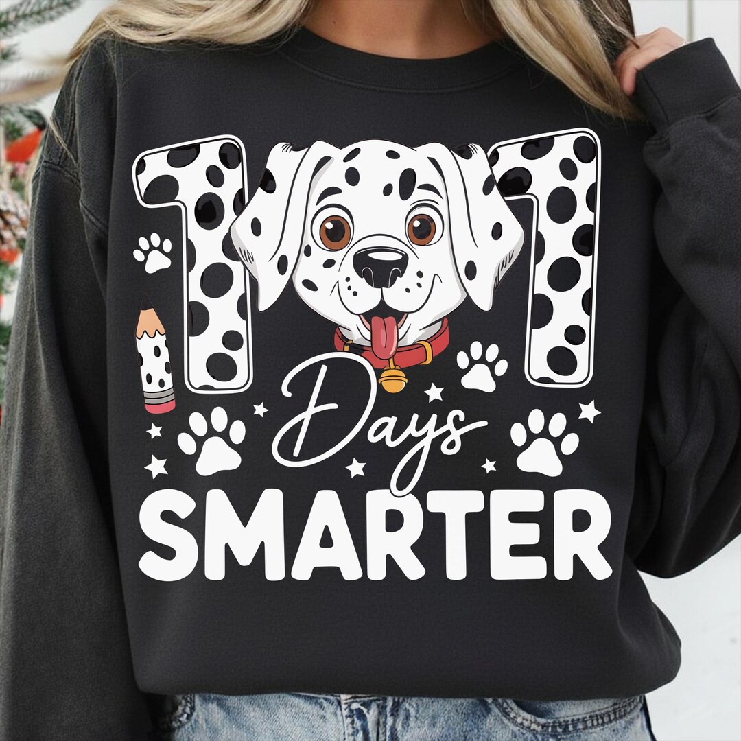 101 Days of School Dalmatian PNG | 101 Days Smarter Dog | Cute ...