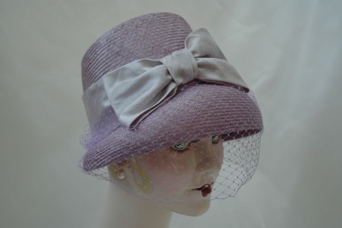 Lavender Straw Hat, Ladies Tea Hat, Elegant Hat - Etsy