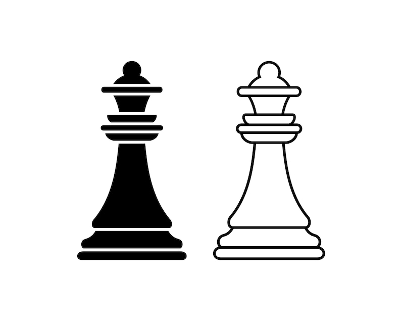 Queen Chess Piece SVG, Chess Vector PNG, Gift T-shirt Design - Etsy
