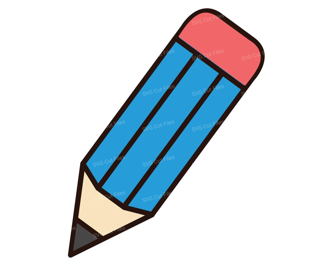 School Pencil SVG, Cute Pencil Outline Clipart, Teacher Pencil PNG - Etsy