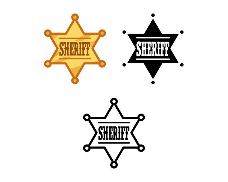 Sheriff Badge SVG, Texas Ranger PNG, Police Digital Download - Etsy