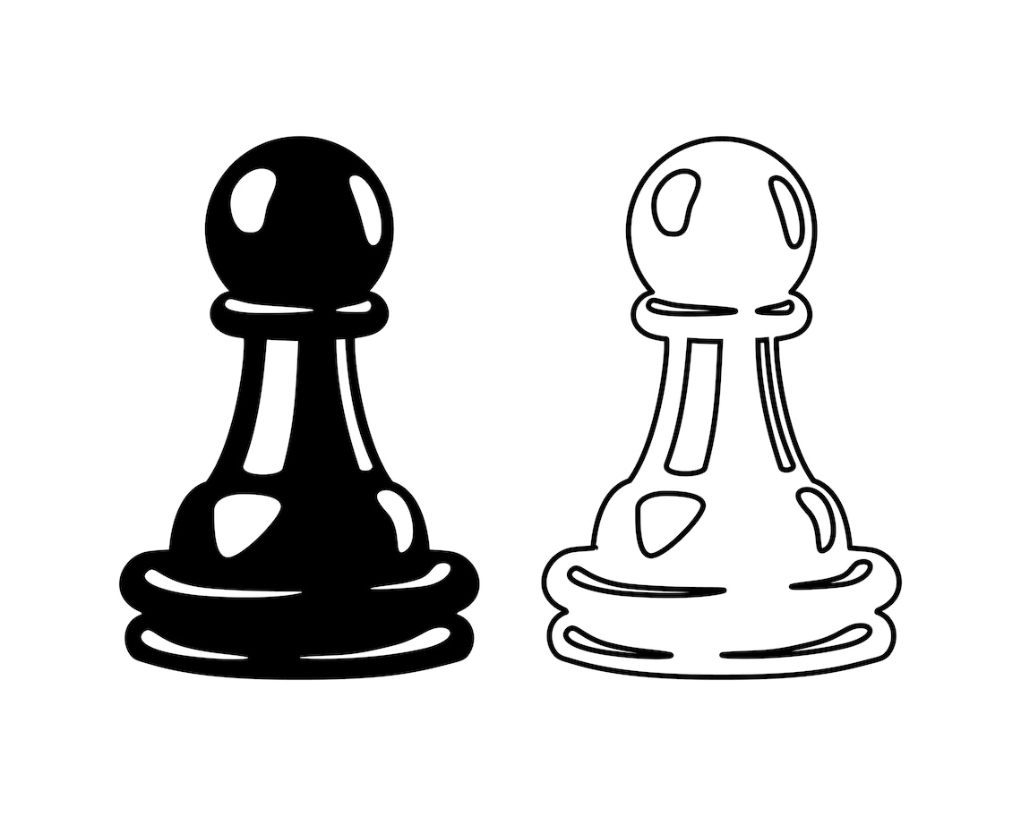 Pawn Chess Piece SVG, Chess Vector PNG, T-shirt Design Files for Cricut ...