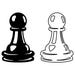 Pawn Chess Piece SVG, Chess Vector PNG, T-shirt Design Files for Cricut ...
