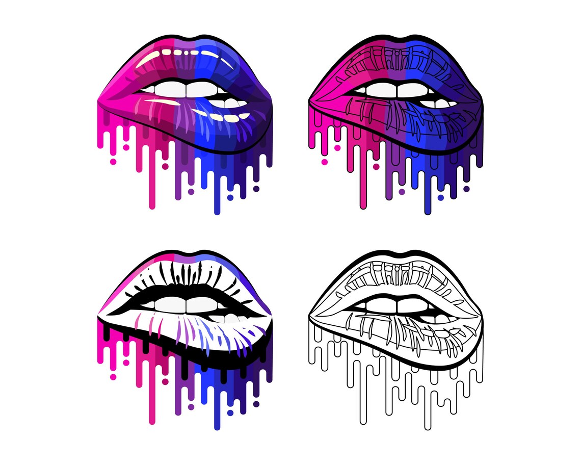 LGBT Pride Lips SVG Bundle, Pride Flag Vector Clipart - Etsy