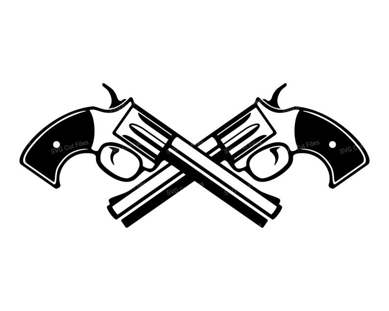 Crossed Handguns SVG, Guns Clipart, Western PNG Digital Download - Etsy