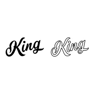 King Sign SVG Files, Her King Wedding Shirt Design - Etsy