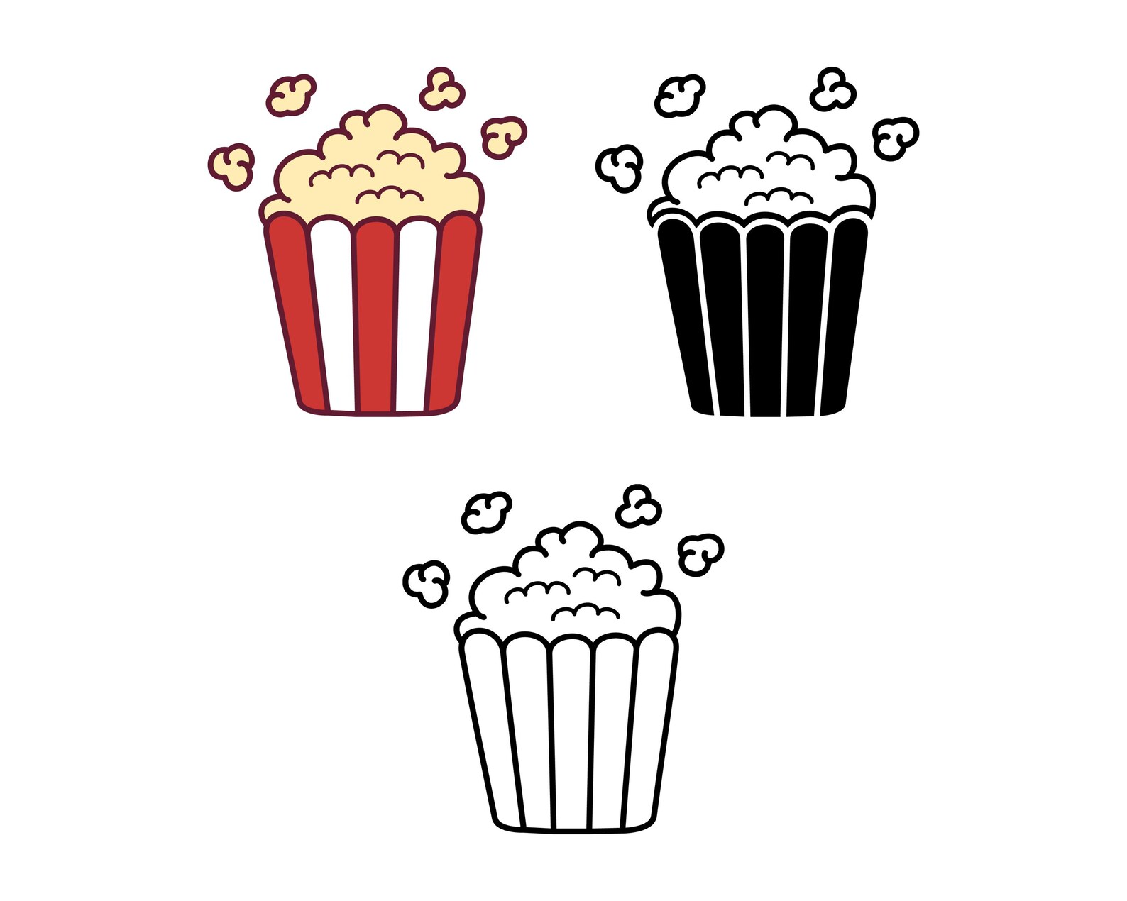 Popcorn Bucket SVG File, Popcorn Clipart, Movie Night PNG - Etsy