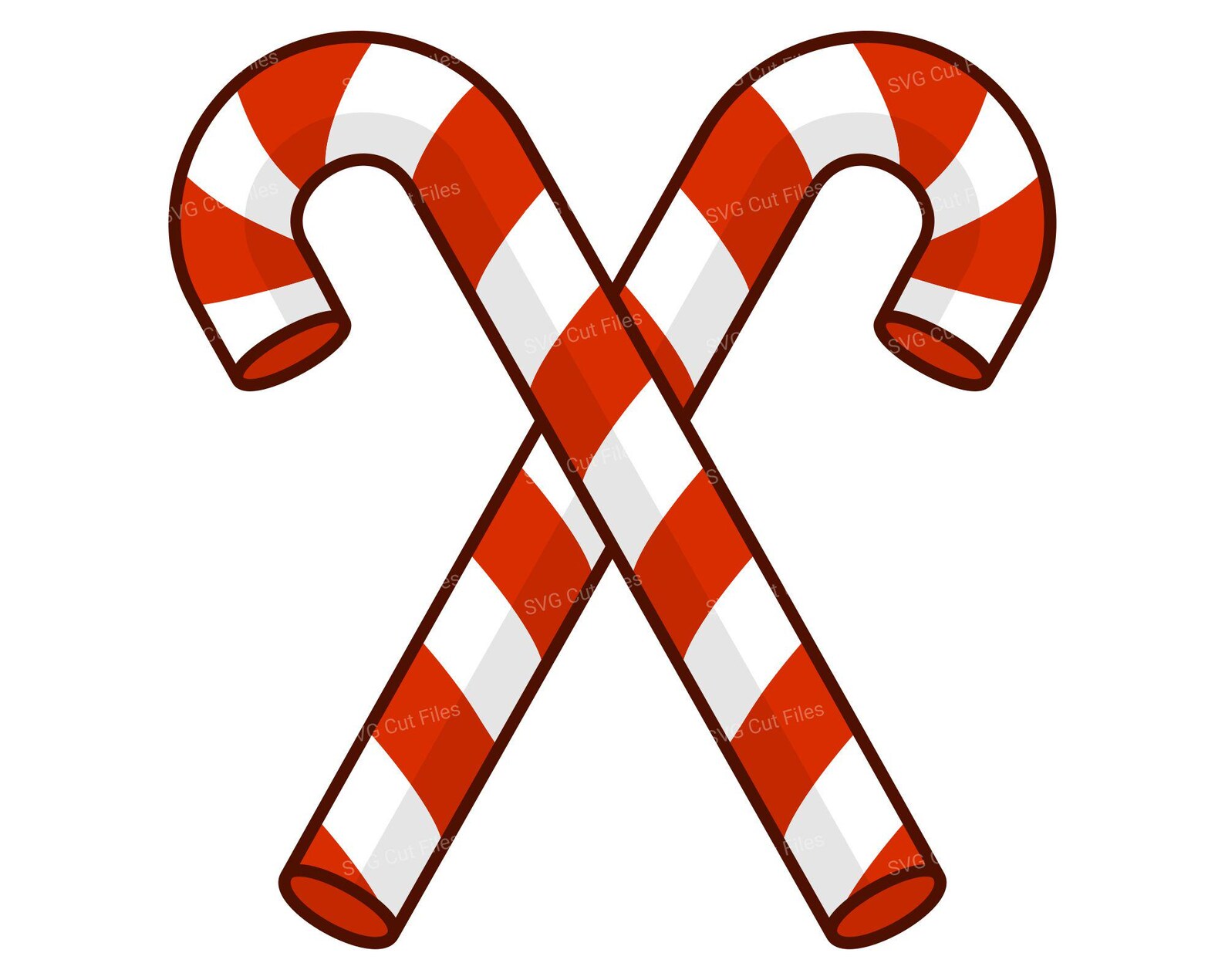Christmas Candy SVG, Peppermint Canes PNG Clipart, Holiday Sticker ...