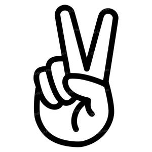 Peace Sign Hand SVG, Love Hippie Style PNG, Positive Decal - Etsy