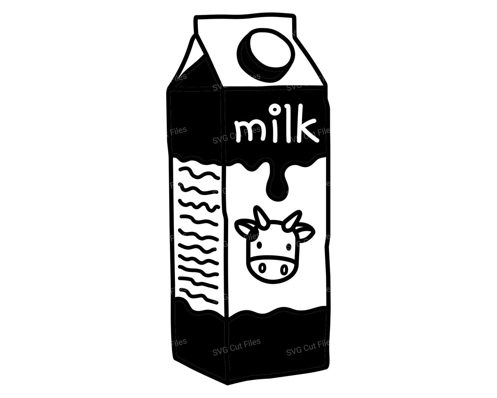 Milk Carton SVG, Vector Milk Box Clipart, Farmhouse Logo PNG T-shirt - Etsy