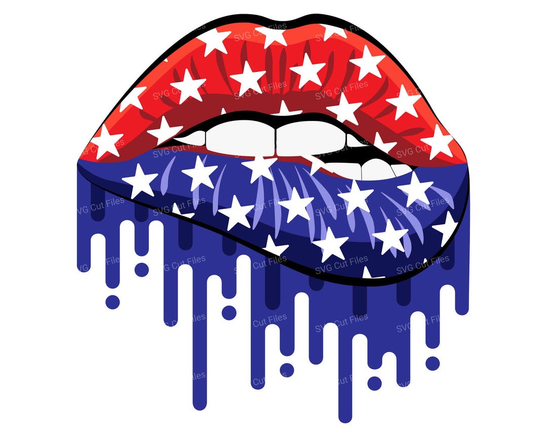 USA Lips SVG, American Flag SVG Bundle, Patriotic Digital Download - Etsy