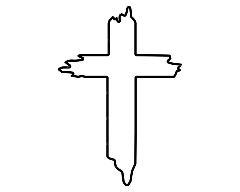 Distressed Cross SVG, Layered Faith Cross Files, Shirt PNG Clipart for ...