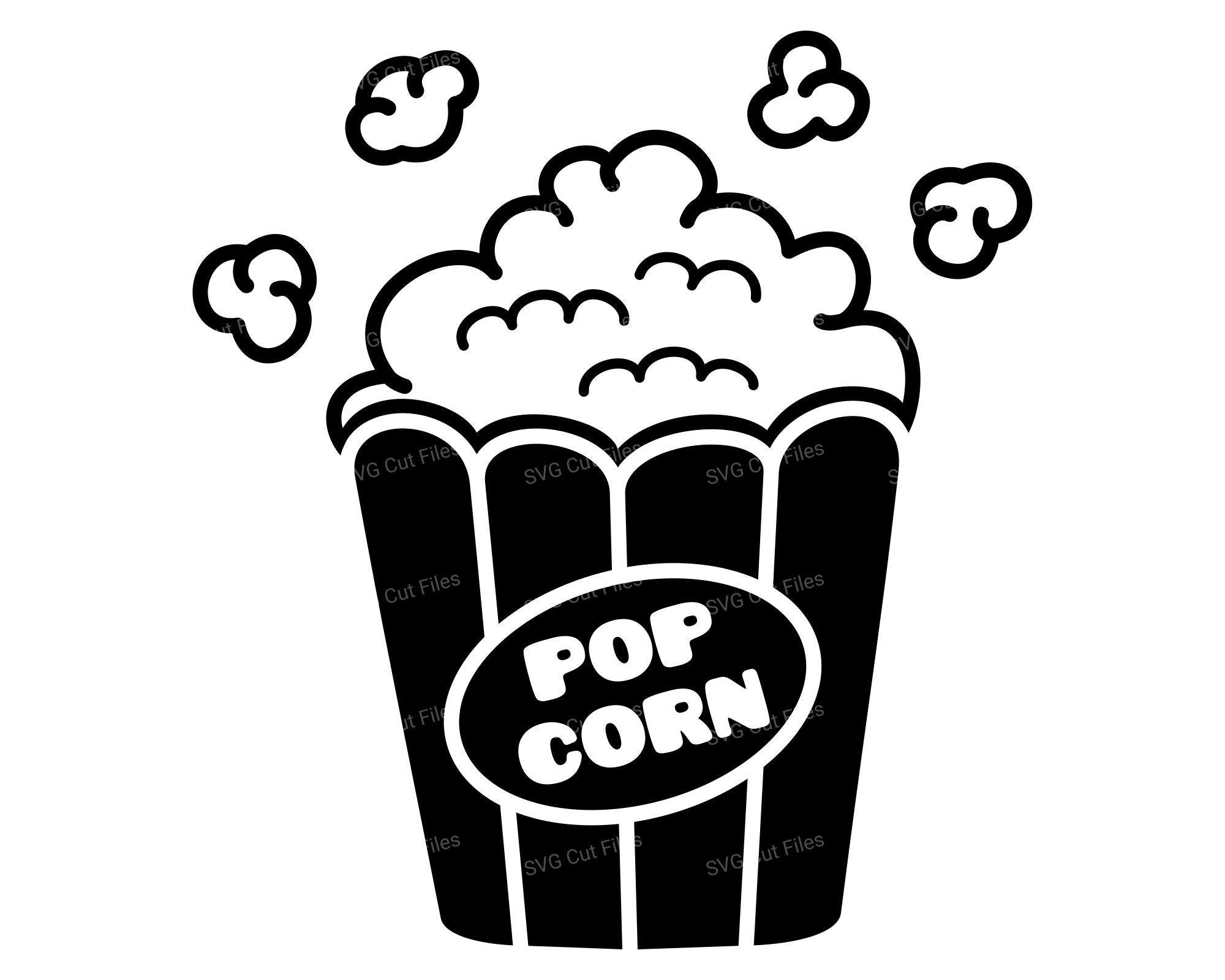 Popcorn SVG File, Cinema PNG Clipart, Movie Box - Etsy