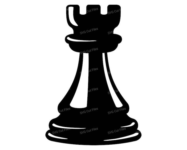 Rook Chess Piece SVG, Chess Vector PNG, T-shirt Design Files for Cricut ...