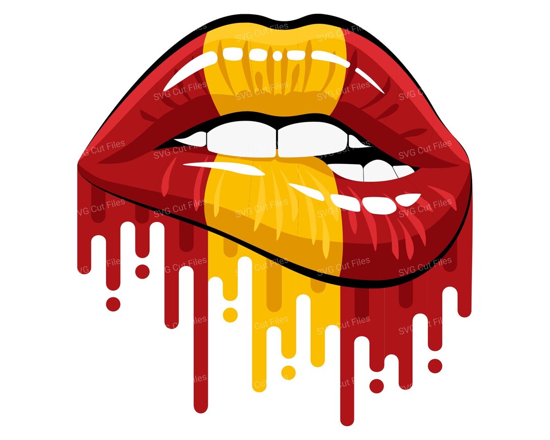 Spanish Lips SVG, Latina Flag Dripping Lips SVG Bundle, Digital ...
