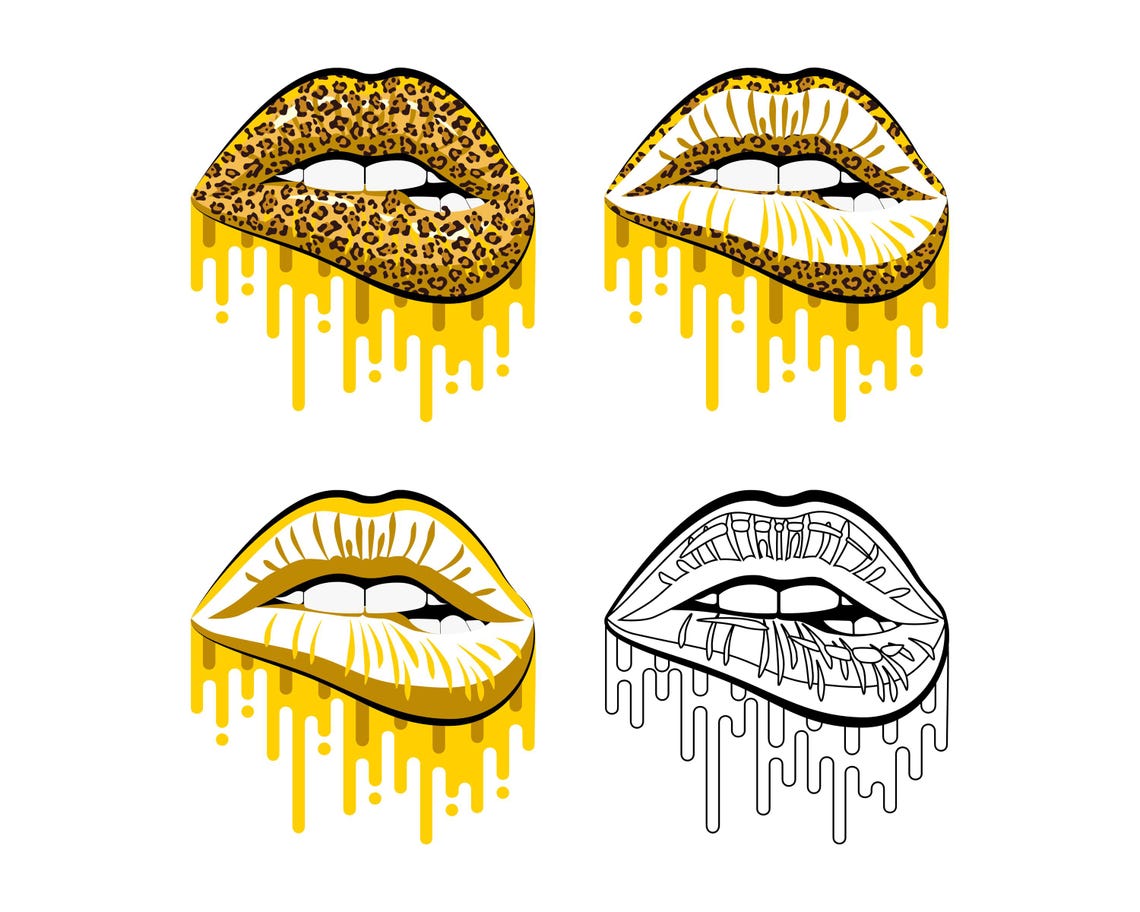 Leopard Lips SVG, Cheetah Dripping Lips SVG Bundle, Digital Download - Etsy