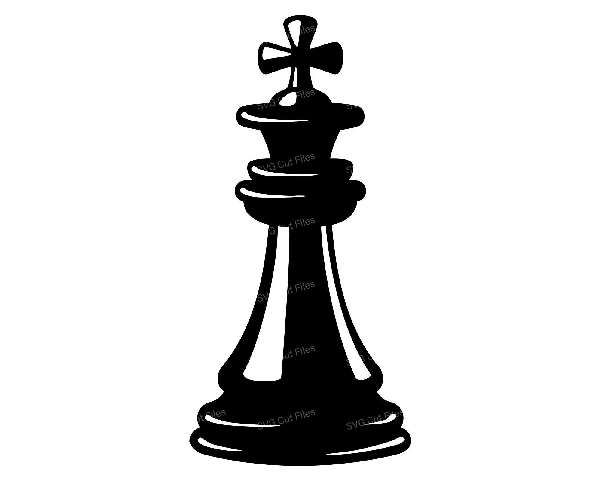 King Chess Piece SVG, Chess Vector PNG, T-shirt Design Files for Cricut ...