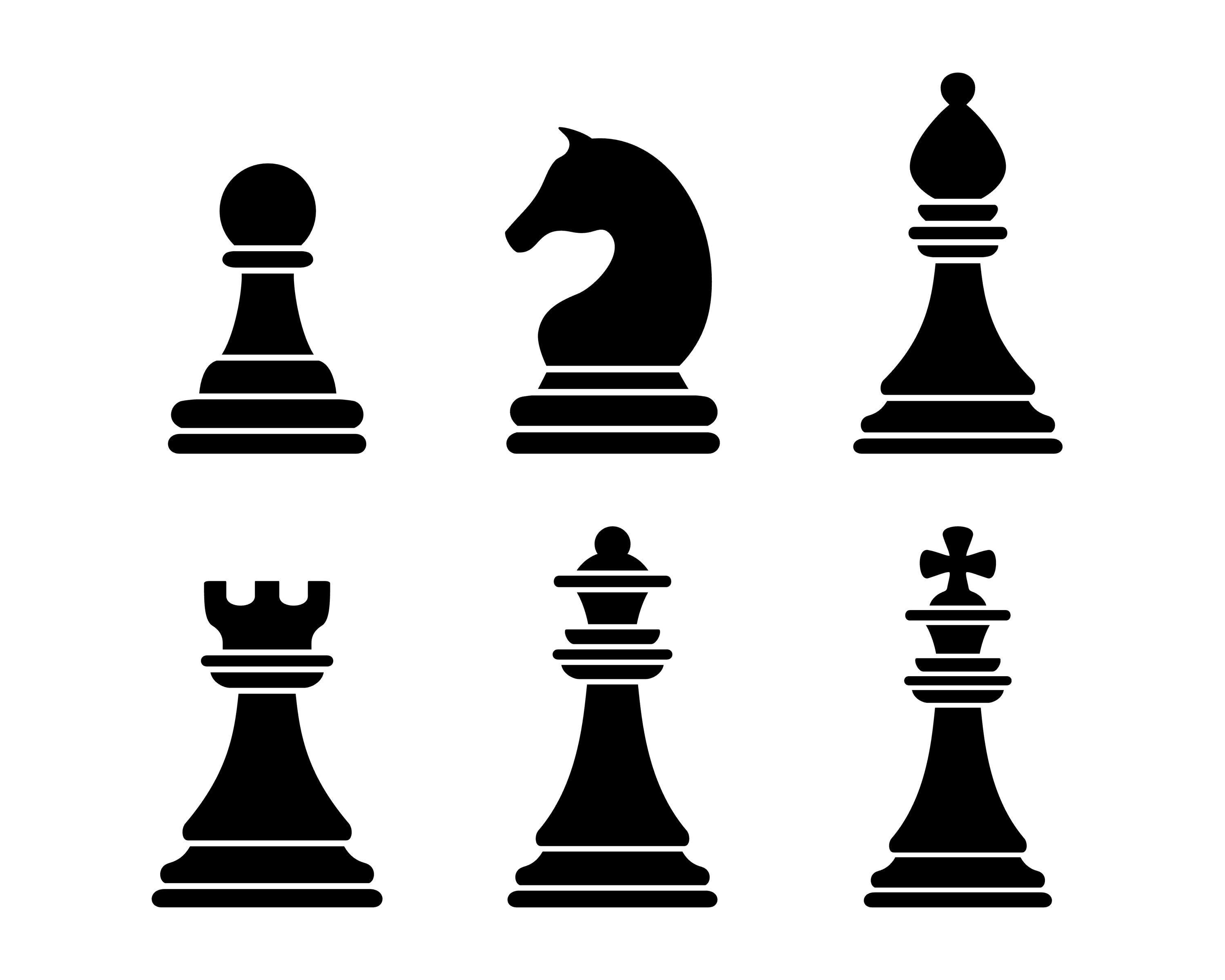 Chess Piece SVG Bundle, Vector Chess Set PNG, Gift T-shirt Design - Etsy